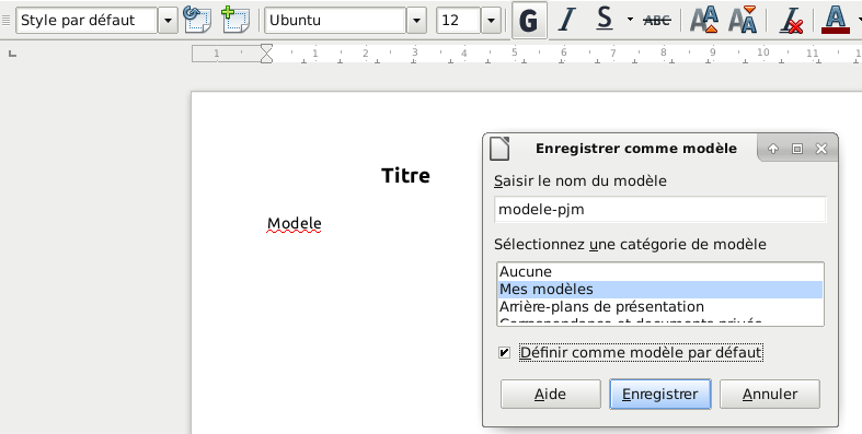 LibreOffice Writer et Calc- Créer son modèle personnel et le mettre par ...